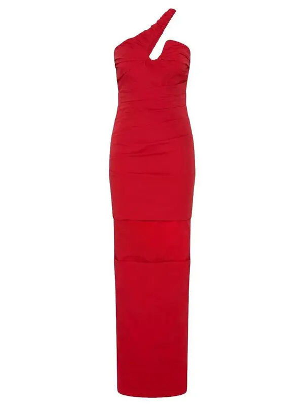 Rachel Gilbert Fa One-shoulder Gown - Red