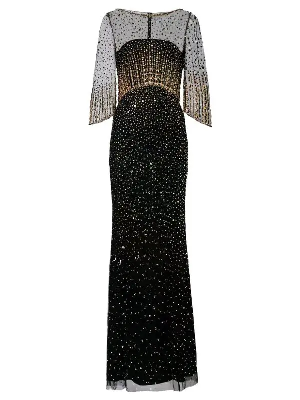 Jenny Packham Kiya Beaded Gown - Black