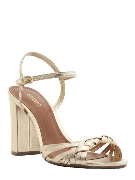 AREZZO Nina Ankle Strap Sandal - Platino