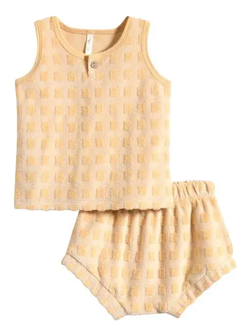 RYLEE + CRU Terry Cloth Tank And Shorts Set - Butterscotch