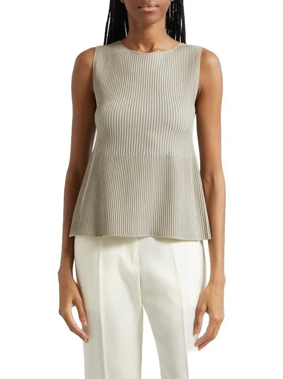 Emporio Armani Reverse Knit Tank - Tan