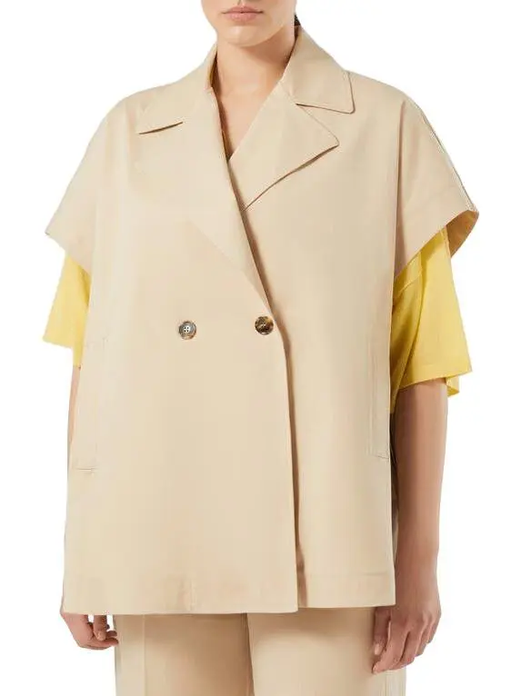 Marina Rinaldi Dente Cape Jacket - Sand