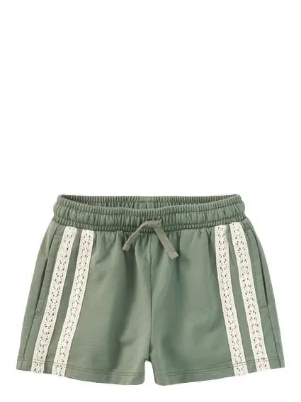 TEA COLLECTION Crochet Sporty Shorts - Dried Rosemary