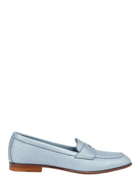 Santoni Tumbled Leather Penny Loafer - Blue