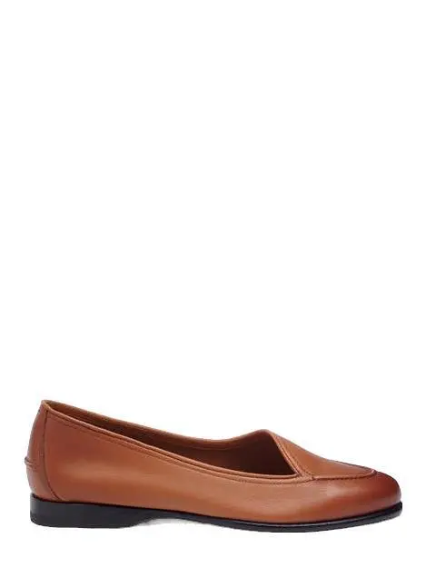 Santoni Leather Andrea Loafer - Brown