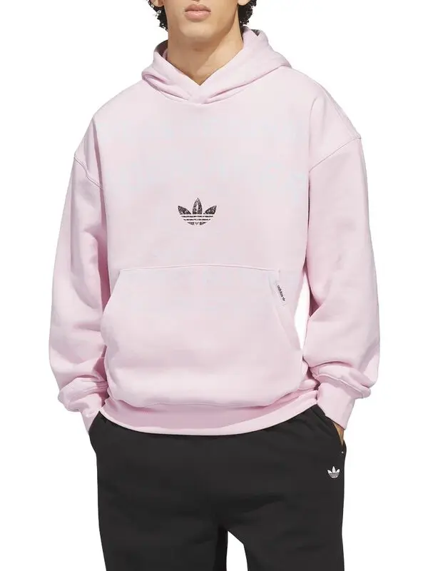 Adidas Shoemaker Loose Fit Graphic Hoodie - Clear Pink