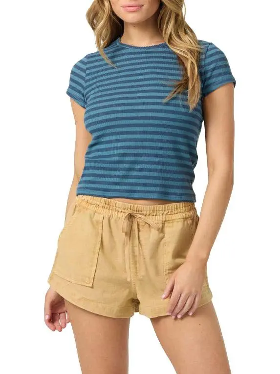O'Neill Striped Knit Baby Tee - Blue Fusion