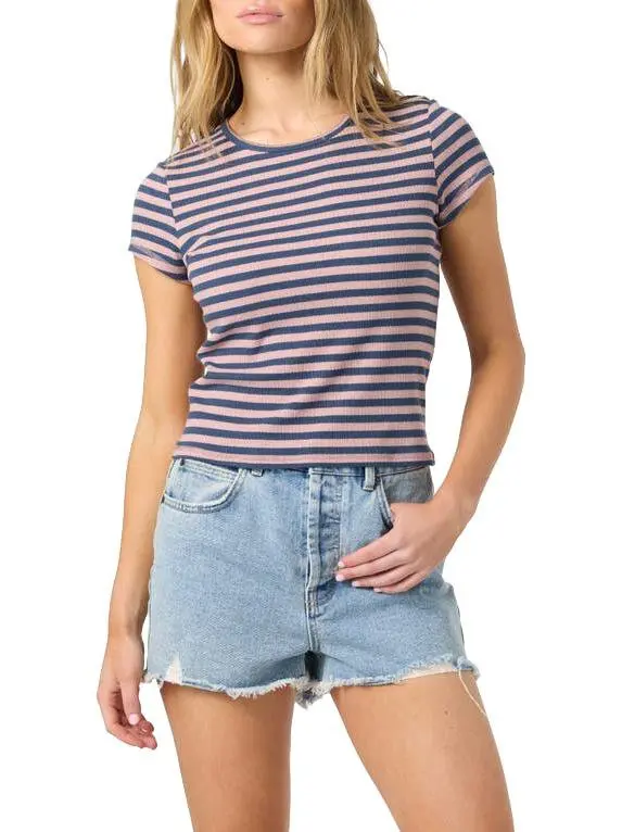 O'Neill Striped Knit Baby Tee - Deauville Mauve