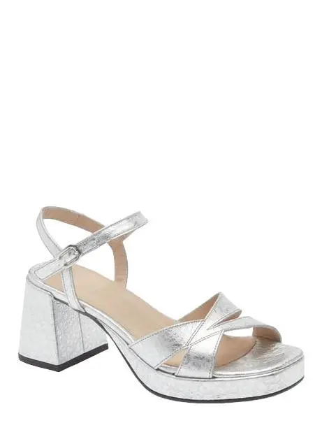 WONDERS Ankle Strap Platform Sandal - Perl Plata