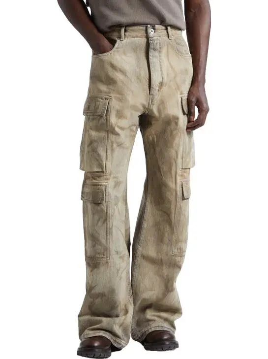 Rick Owens Double Cargo Jeans - Dust