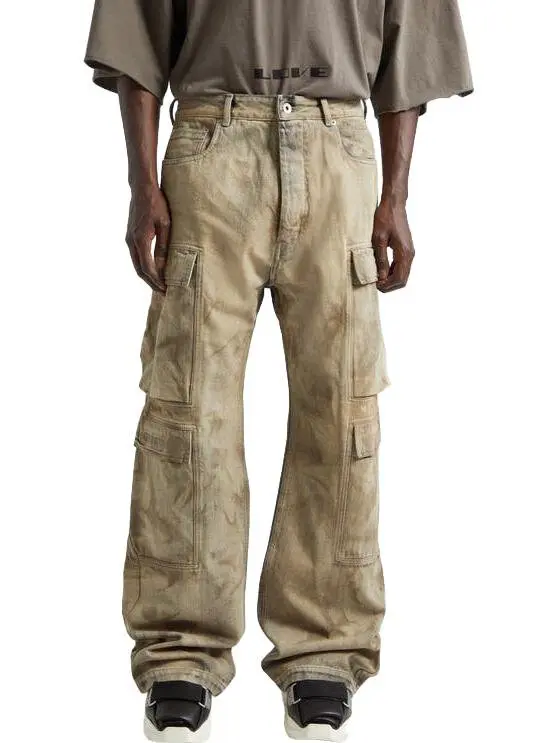 Rick Owens Double Cargo Jeans - Dust