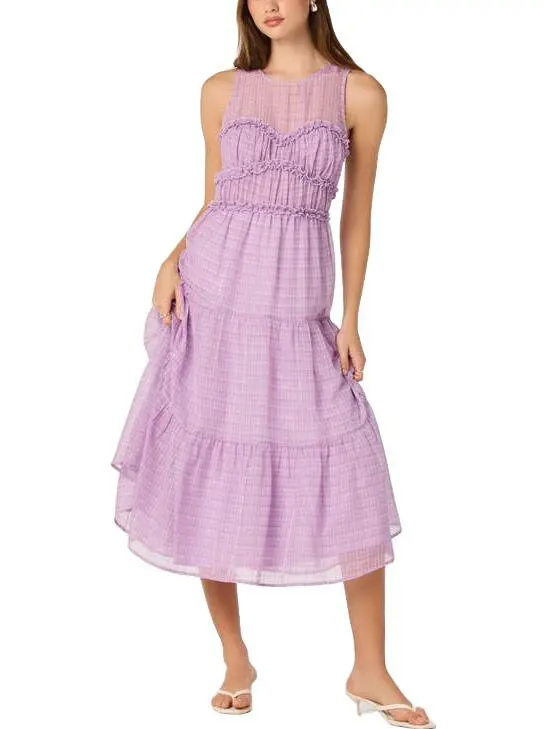 Astr The Label Adrianne Tiered Dress - Lilac