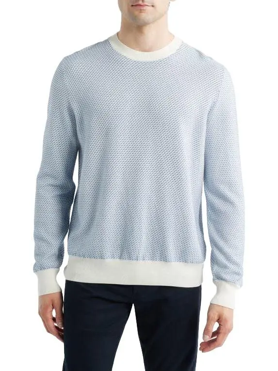 BOSS Silk And Cotton Blend Sweater - Open White