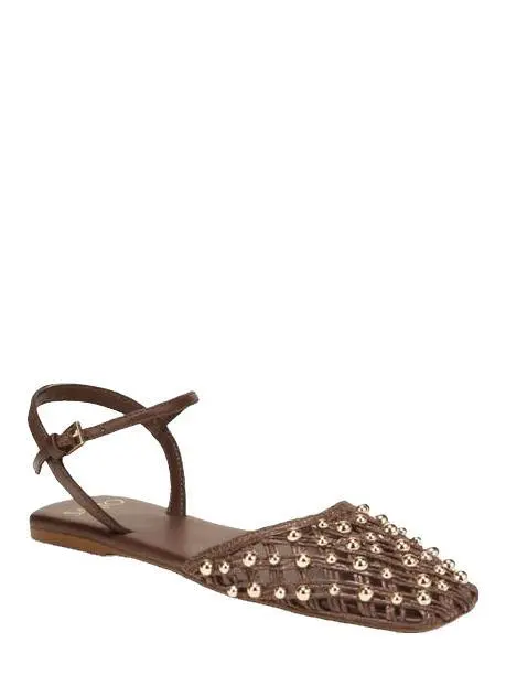 Franco Sarto Inali Ankle Strap Flat - Coffee Bean
