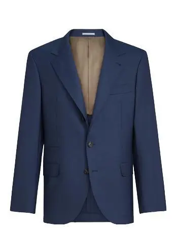Brunello Cucinelli Houndstooth Blazer - Navy Blue