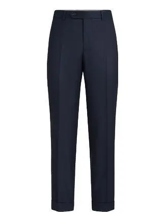 Brunello Cucinelli Houndstooth Virgin Wool Trousers - Navy Blue