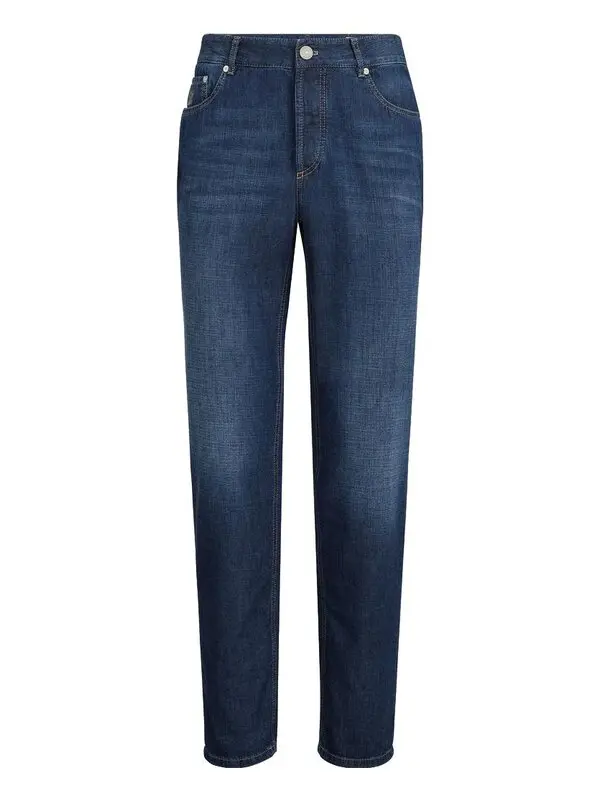 Brunello Cucinelli Lightweight Denim Trousers - Dark Denim