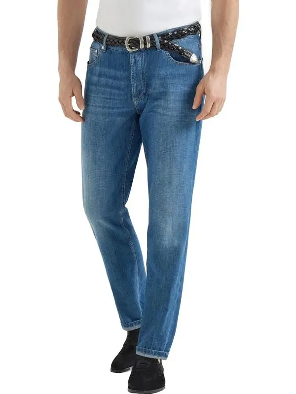 Brunello Cucinelli Lightweight Denim Trousers - Medium Denim