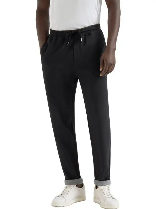 Brunello Cucinelli Double Cloth Trousers - Black