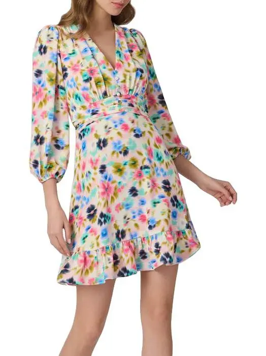 Shoshanna Floral Print Mini Dress - Multi