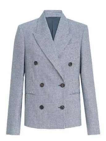 Brunello Cucinelli Houndstooth Blazer - Blue