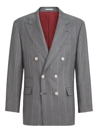 Brunello Cucinelli Virgin Wool Blazer - Medium Grey