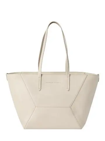 Brunello Cucinelli Calfskin Bc Duo Bag - Ivory