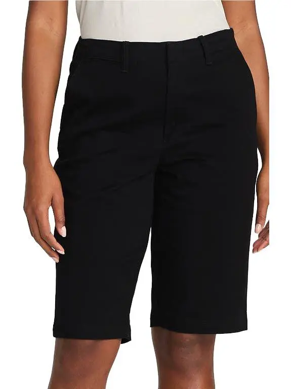 LANDS' END Classic " Chino Shorts With Elastic Back - Black