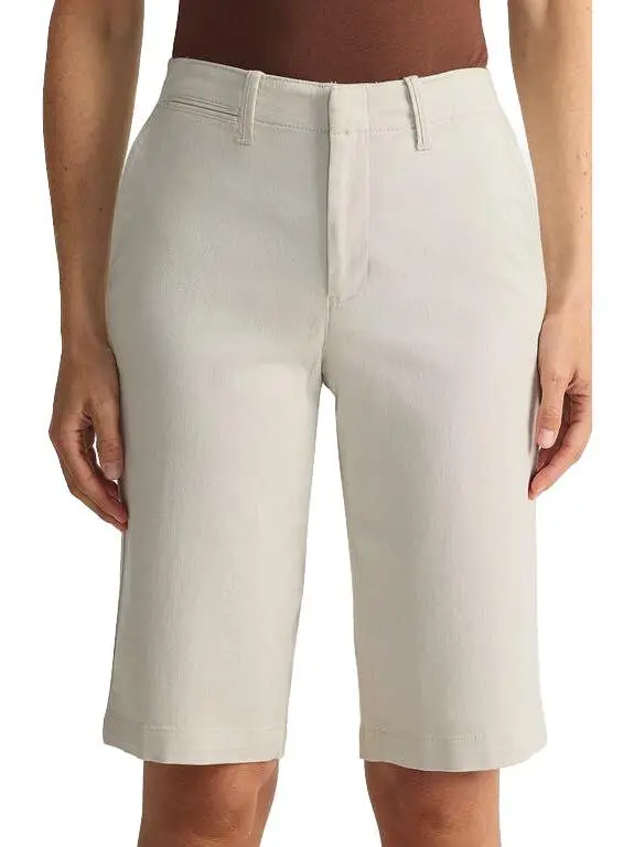 LANDS' END Classic " Chino Shorts With Elastic Back - Light Stone