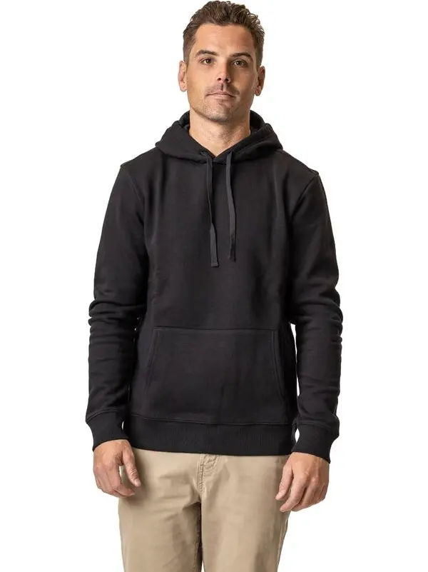 VOTTERA Organic Cotton Pullover Hoodie - Black