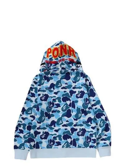 A BATHING APE Abc Camo 2nd Shark Full Zip Hoodie - Green
