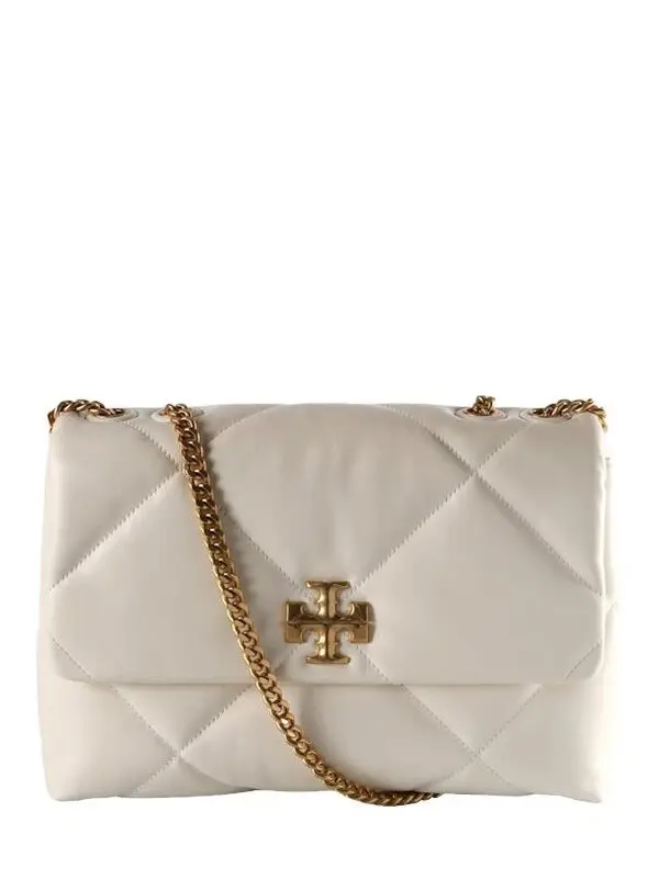 Tory Burch Kira Diamond Quilt Convertible Shoulder Bag - Warm White