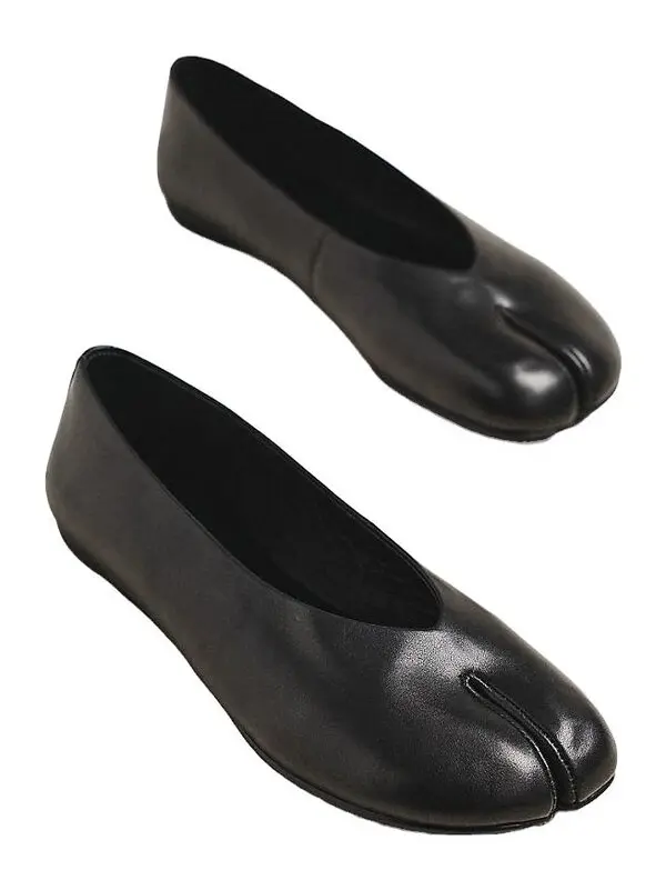 Jeffrey Campbell Equina Split Toe Ballet Flats - Black