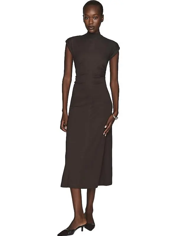 NATION LOS ANGELES Neva Midi Dress - Brown