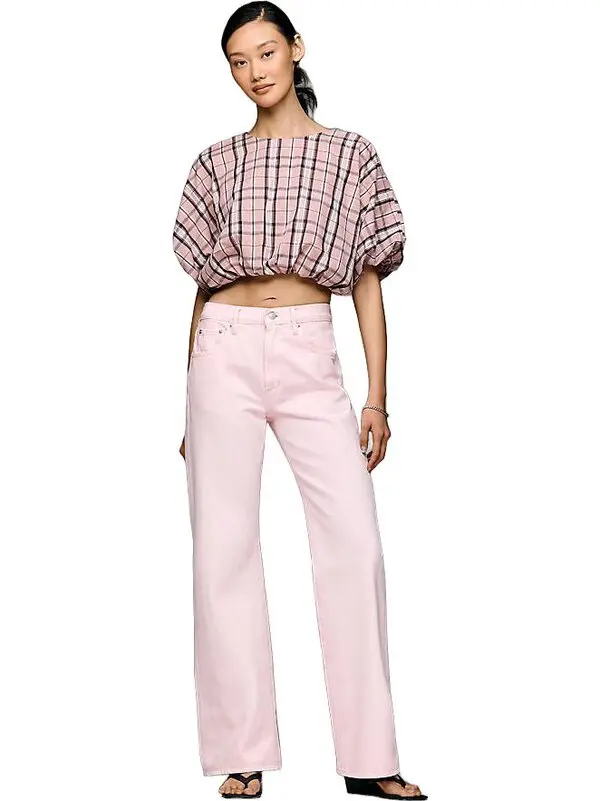 PISTOLA Larsen High-rise Wide-leg Jeans - Blush