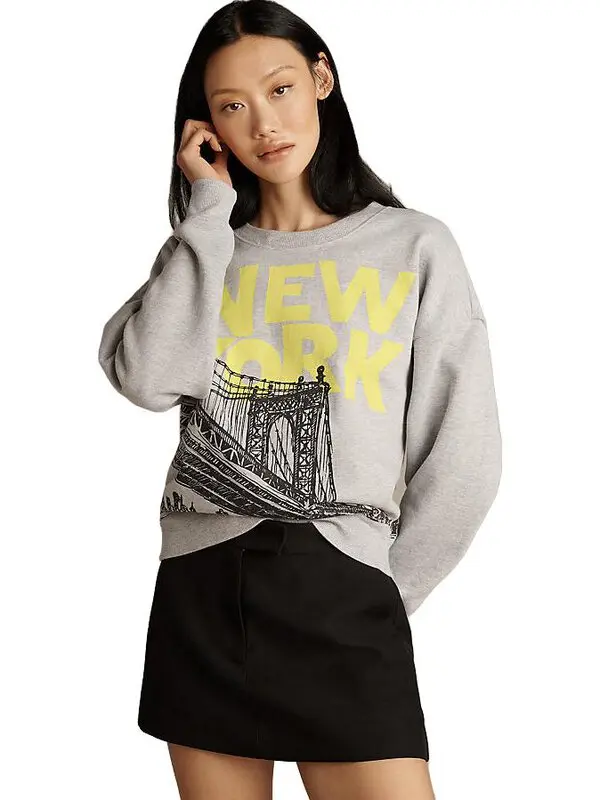 Maeve X Daniela Berkhout City Sweatshirt - Grey Pattern