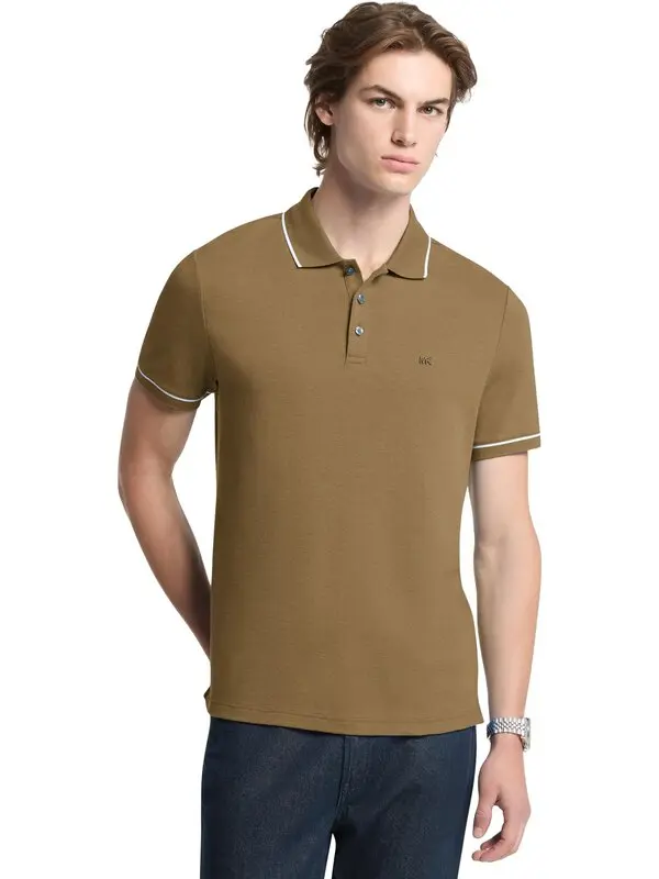 Michael Kors Gramercy Cotton Polo Shirt In Size By - Green
