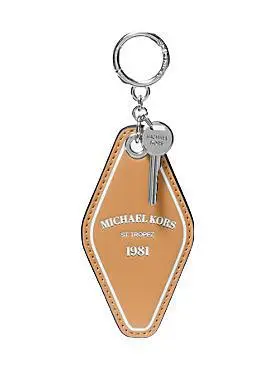 Michael Kors Hotel Key Bag Charm - Brown