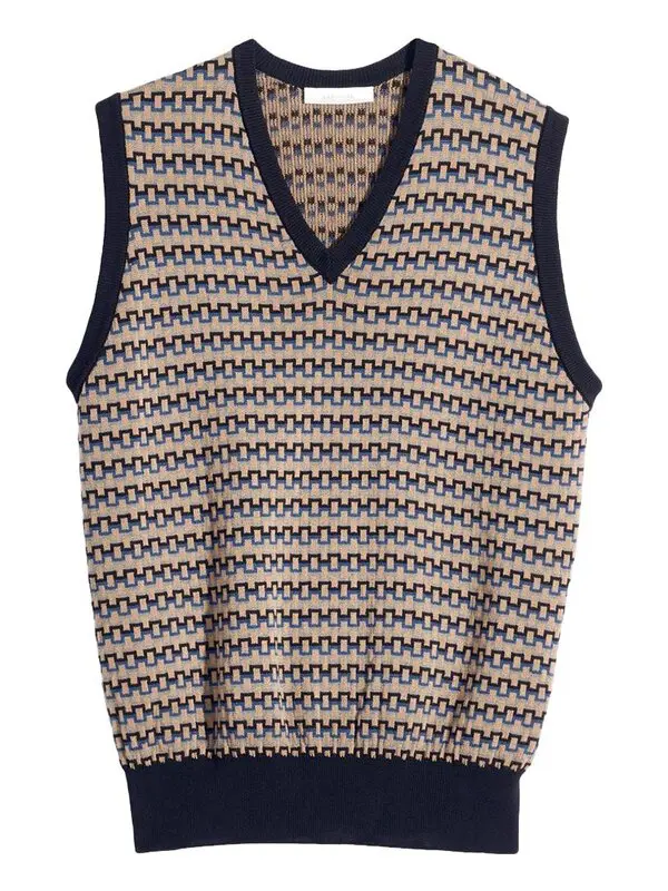 LEMAIRE Jacquard Vest - Black