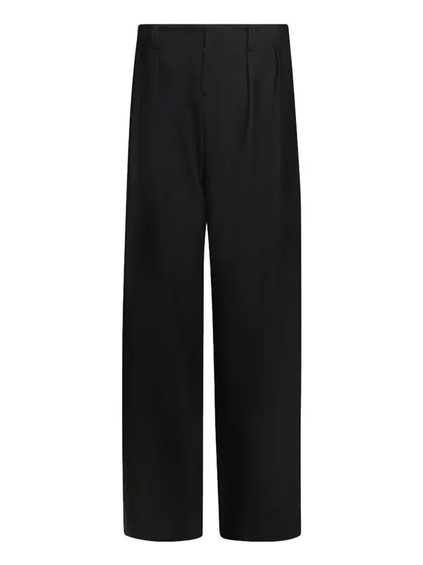 David Koma Double Pleated Trousers - Black