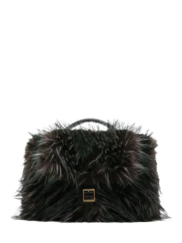Sacai Faux Fur Muff Bag - Green