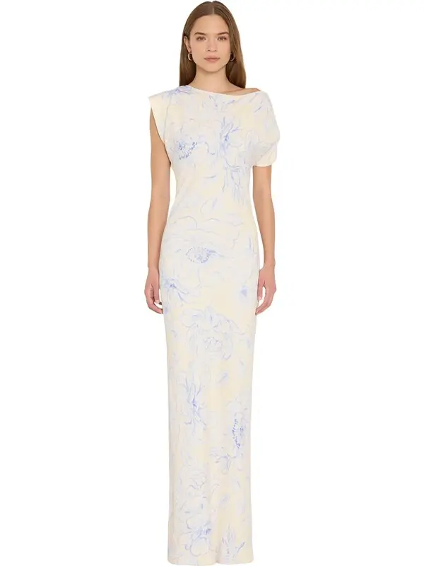 Amanda Uprichard Elroy Maxi Dress In Somerset - Somerset Print