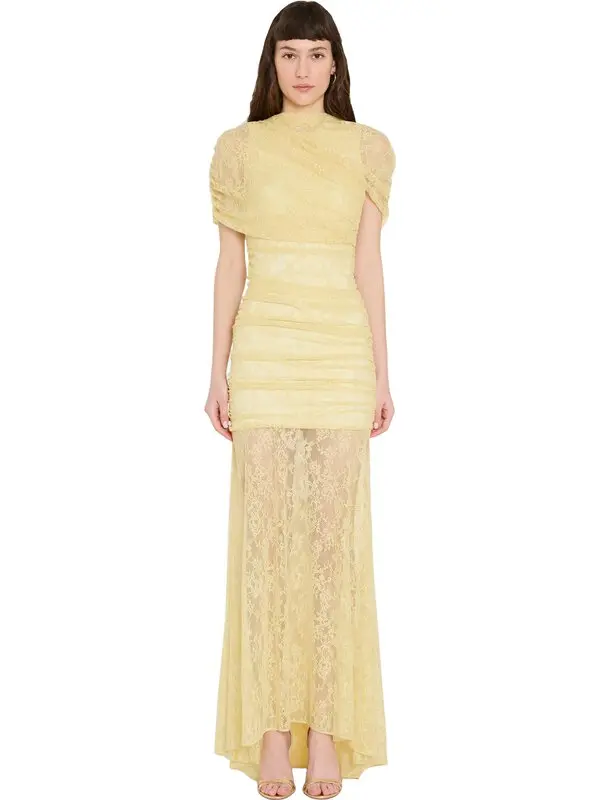 Amanda Uprichard Evianna Lace Gown - Cornsilk