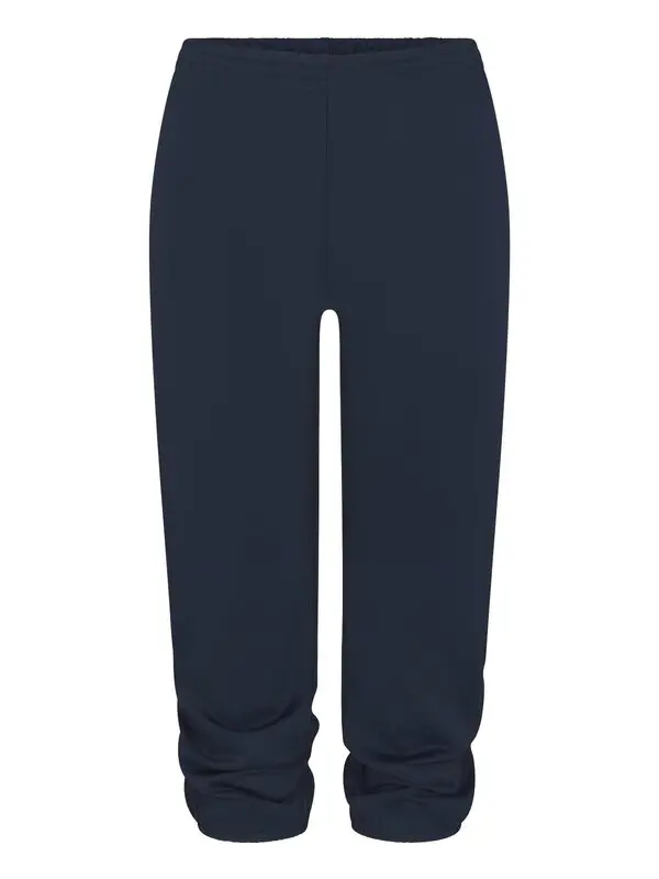 SKIMS Cropped Heavyweight Crepe Jogger Pants - Navy