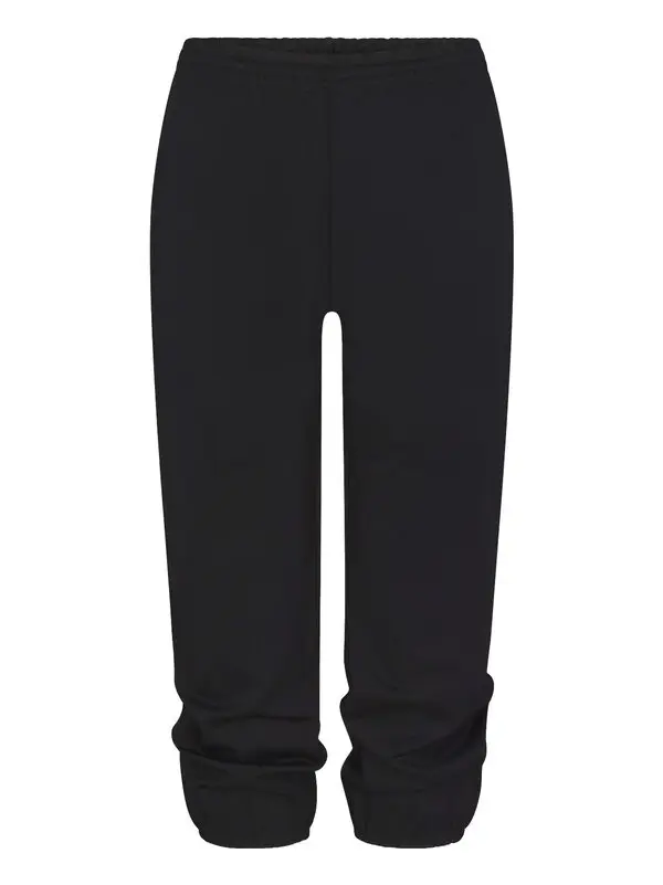 SKIMS Cropped Heavyweight Crepe Jogger Pants - Obsidian
