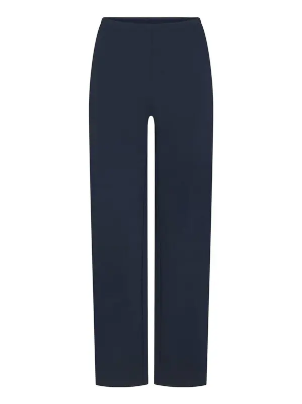 SKIMS Straight Leg Heavyweight Crepe Pants - Navy