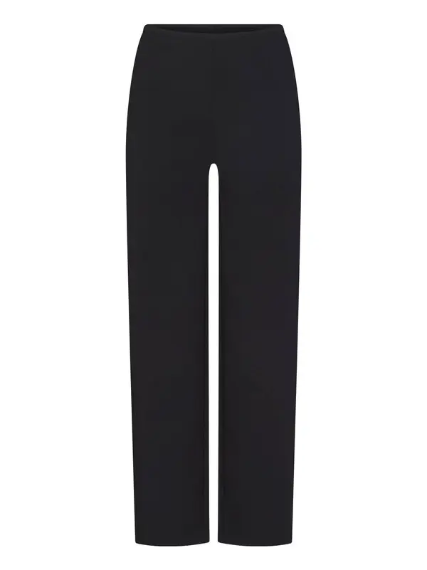SKIMS Straight Leg Heavyweight Crepe Pants - Obsidian