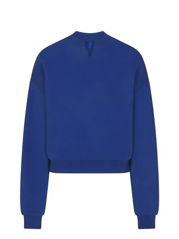 SKIMS Heavyweight Fleece Crewneck - Cobalt