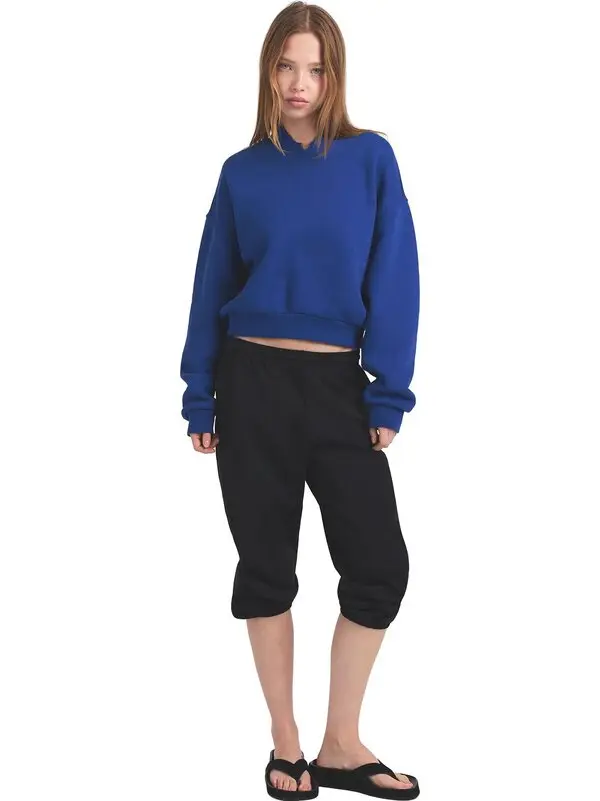 SKIMS Heavyweight Fleece Crewneck - Cobalt