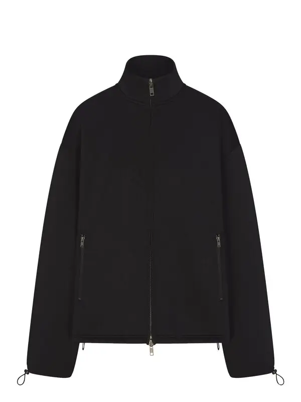 SKIMS Oversized Mock Neck Neoprene Jacket - Obsidian